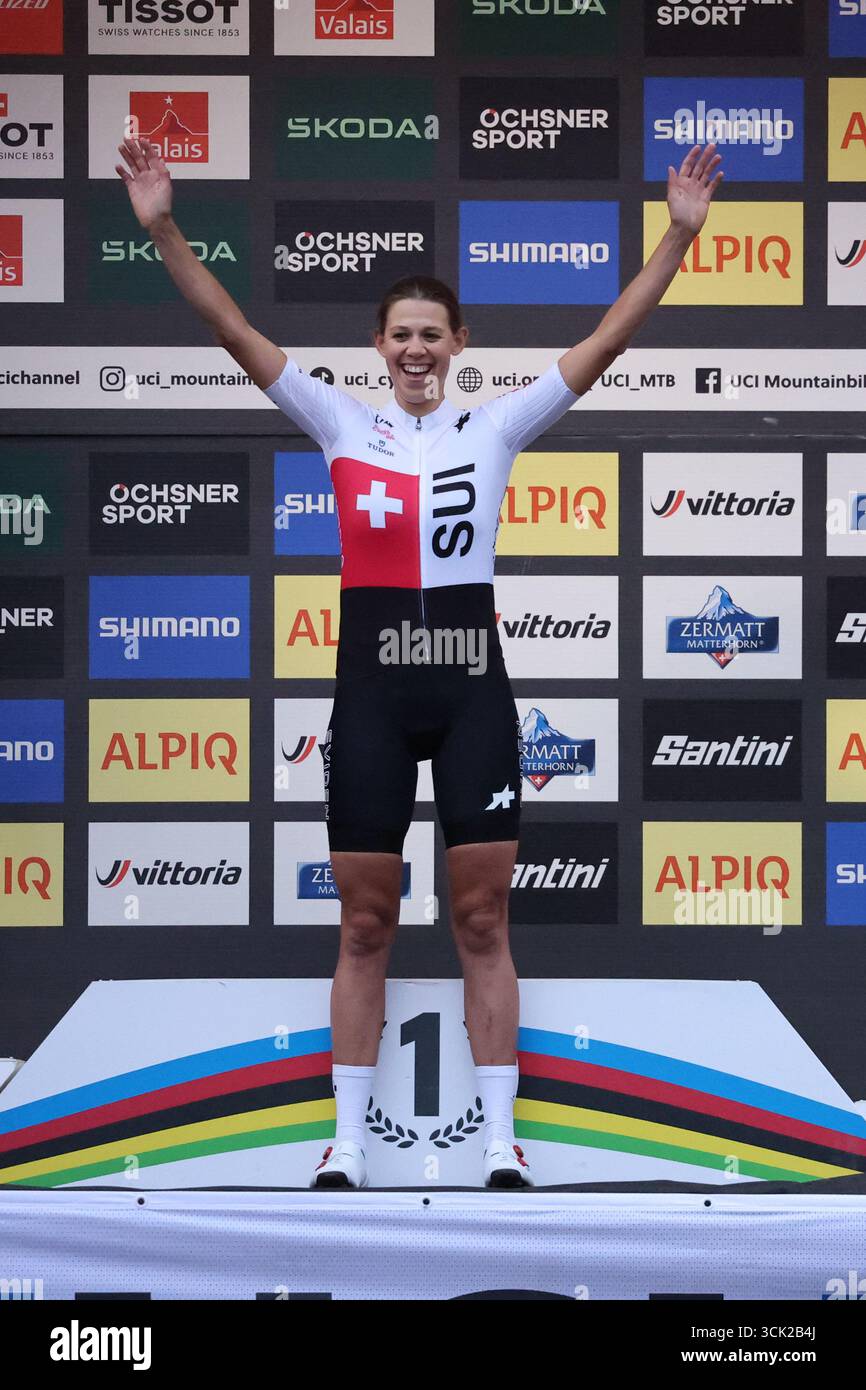 09/09/2025, Zermatt, Valais 2025 UCI Mountain Bike World Championships, Alessandra Keller #4 ...