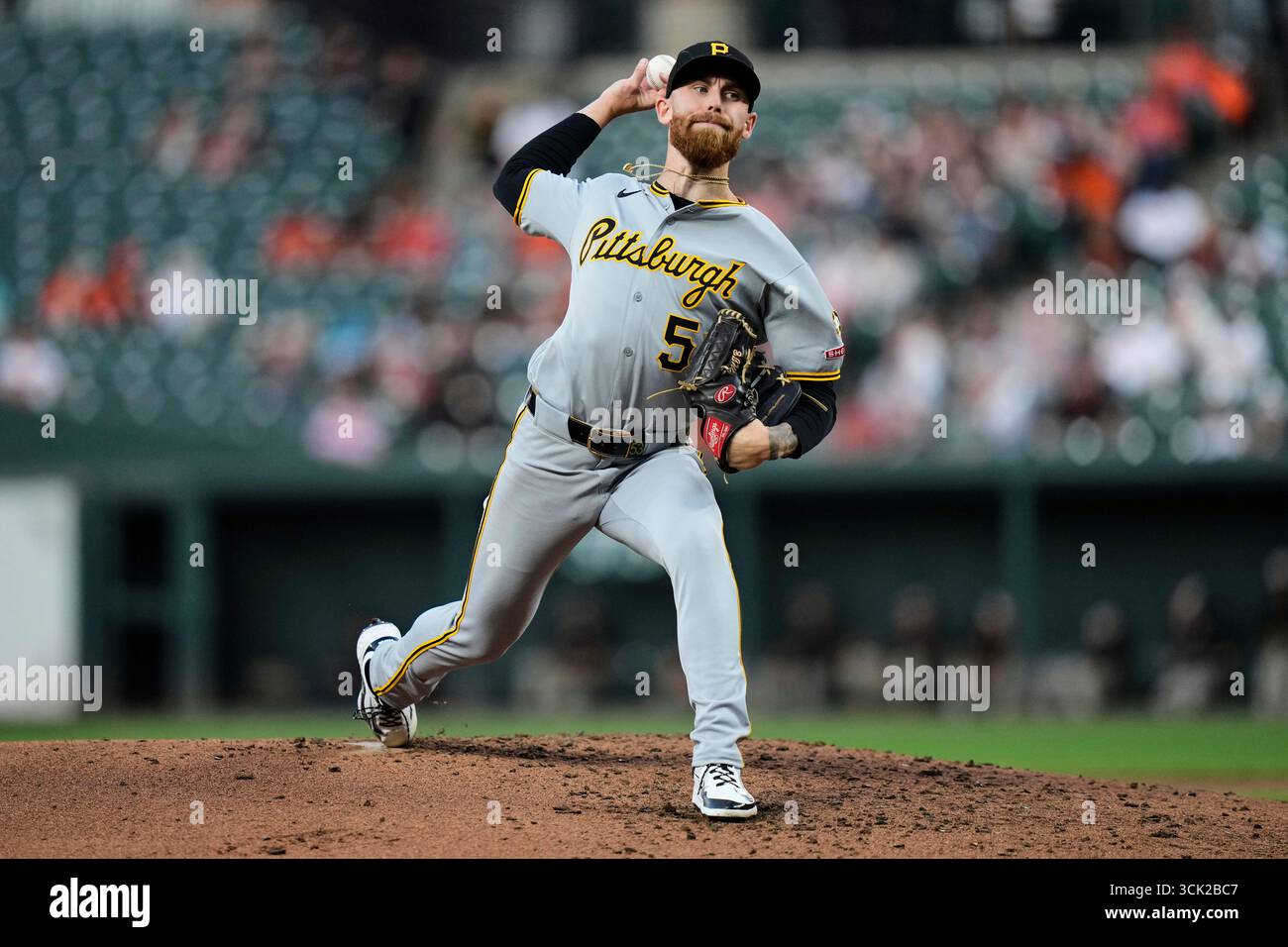 Pittsburgh Pirates starting pitcher Mike Burrows delivers during the ...