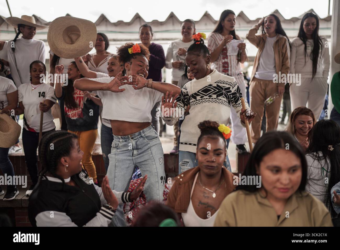 Inmates dance while attending the annual beauty pageant held to mark ...