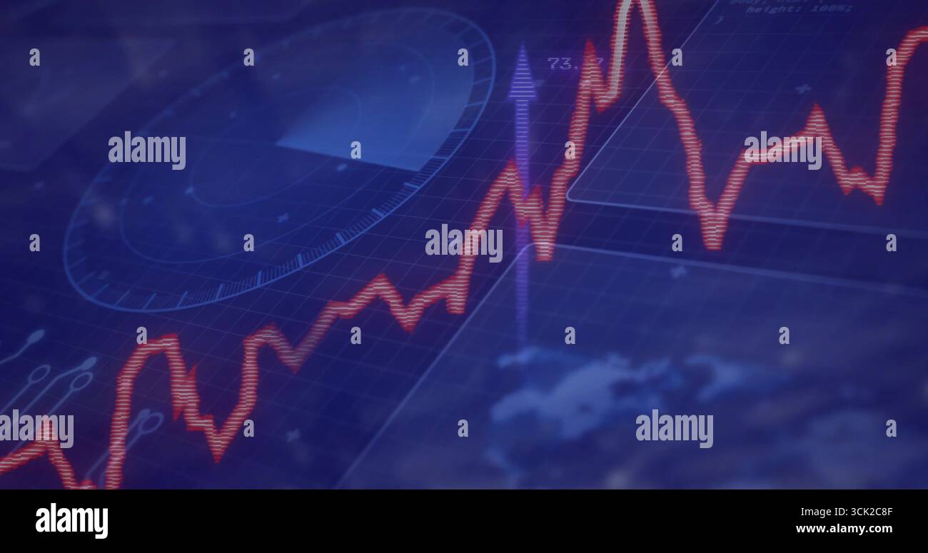 Blue red radar grid map hi-res stock photography and images - Alamy