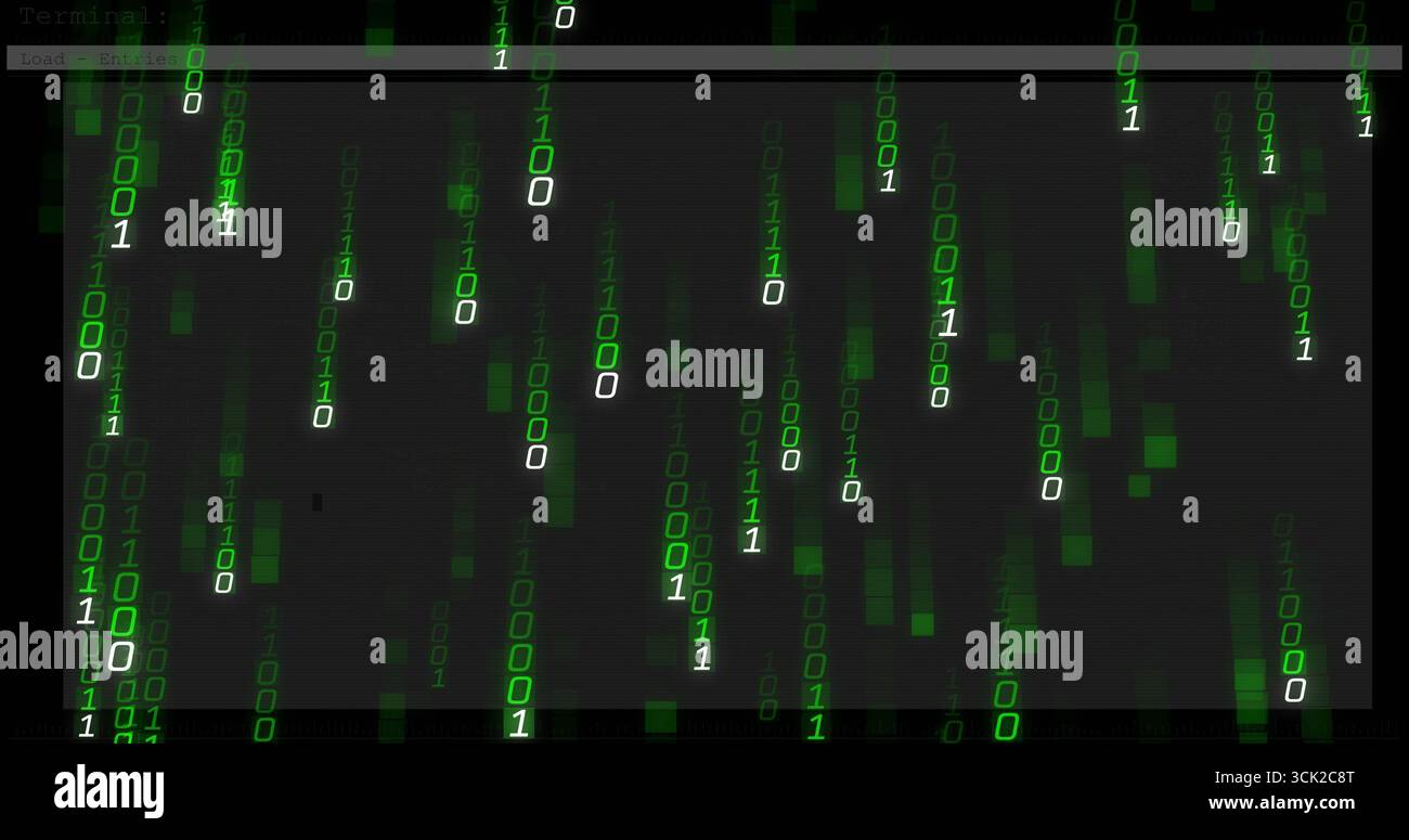 Green matrix background digits animation hi-res stock photography and ...