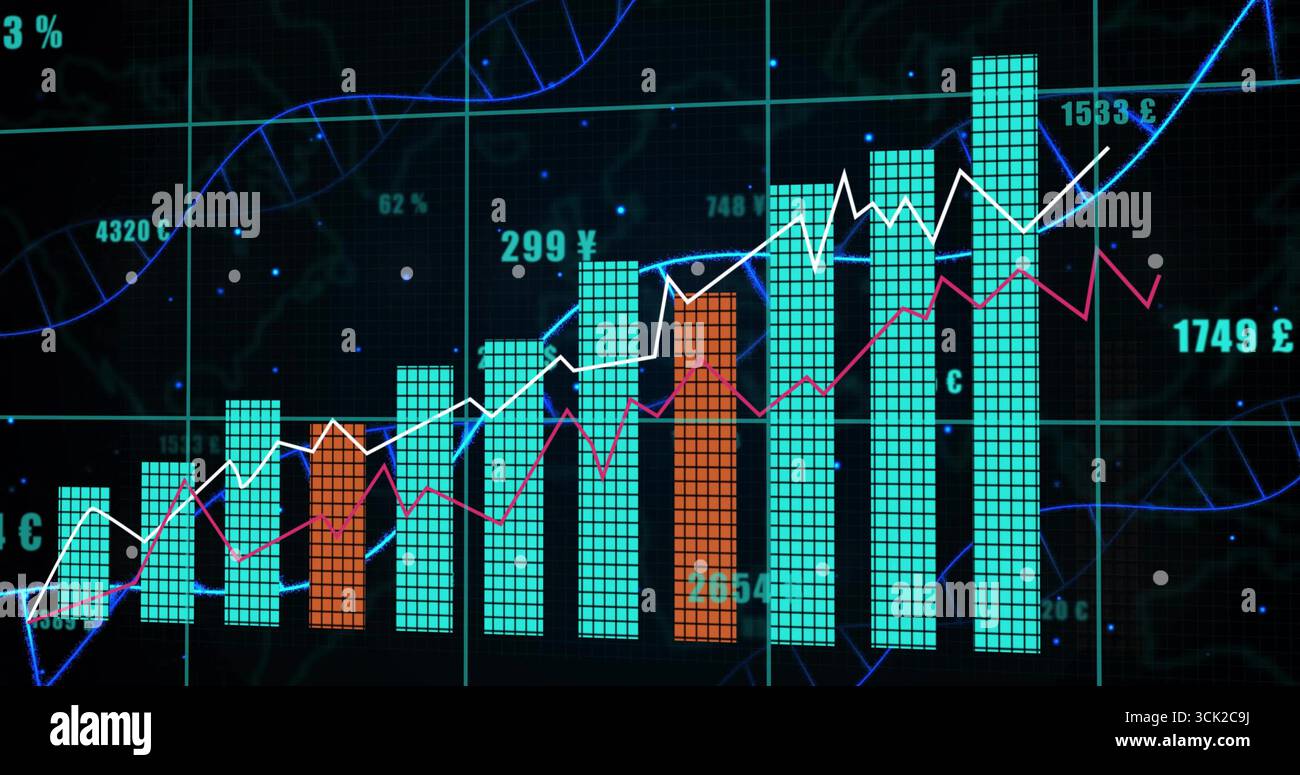 Bar chart columns displaying currency hi-res stock photography and ...