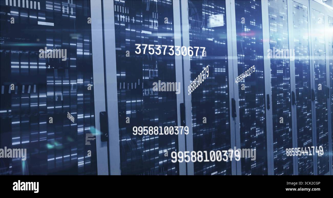 Digital data flickering in blue hi-res stock photography and images - Alamy