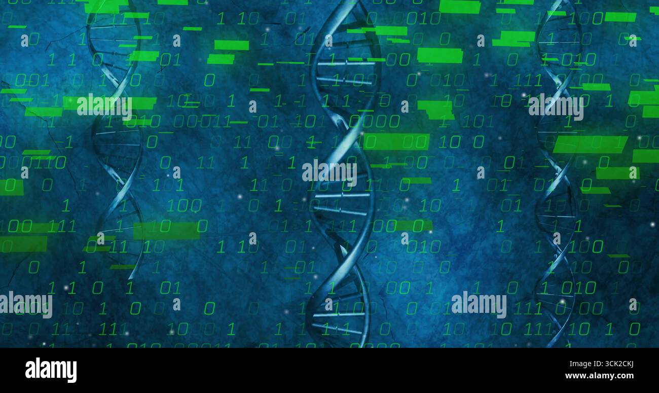 Rotating teal green dna helix hi-res stock photography and images - Alamy