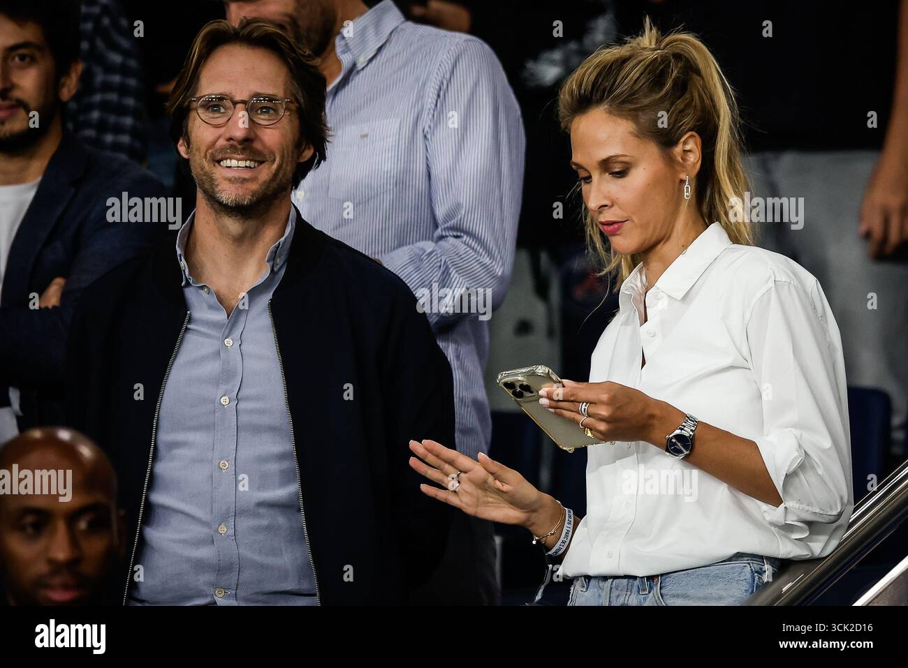 Ophelie MEUNIER and her husband Mathieu VERGNE during the FIFA World ...