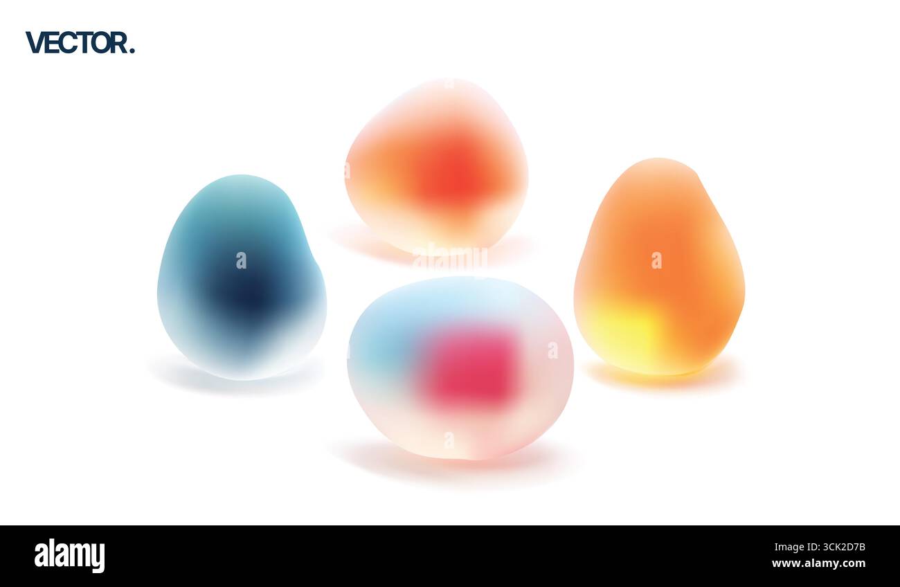 Colorful abstract blobs designed Stock Vector Images - Alamy