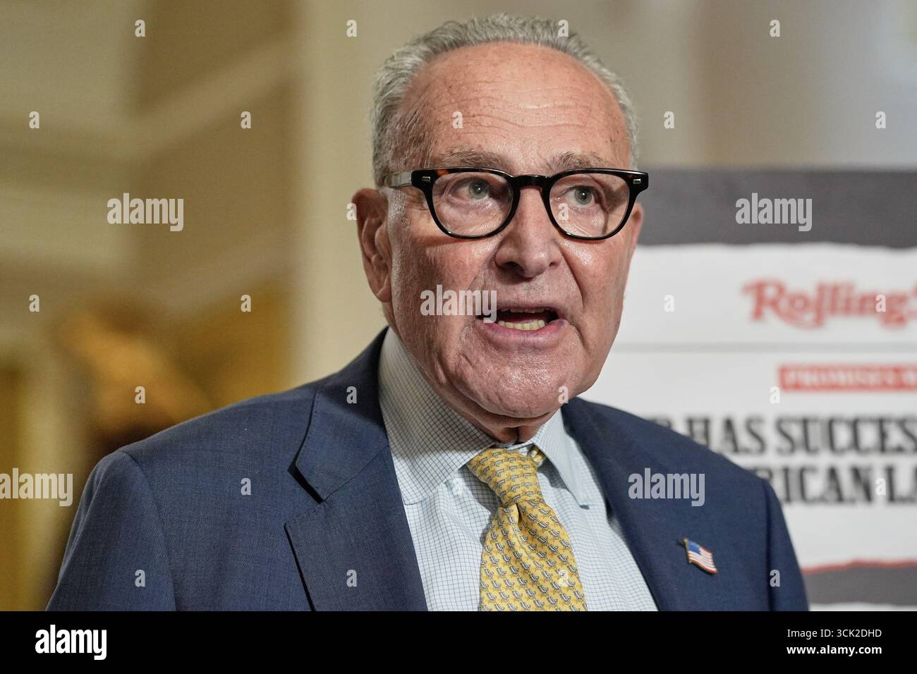 Senate Minority Leader Chuck Schumer of N.Y., speaks during a news ...