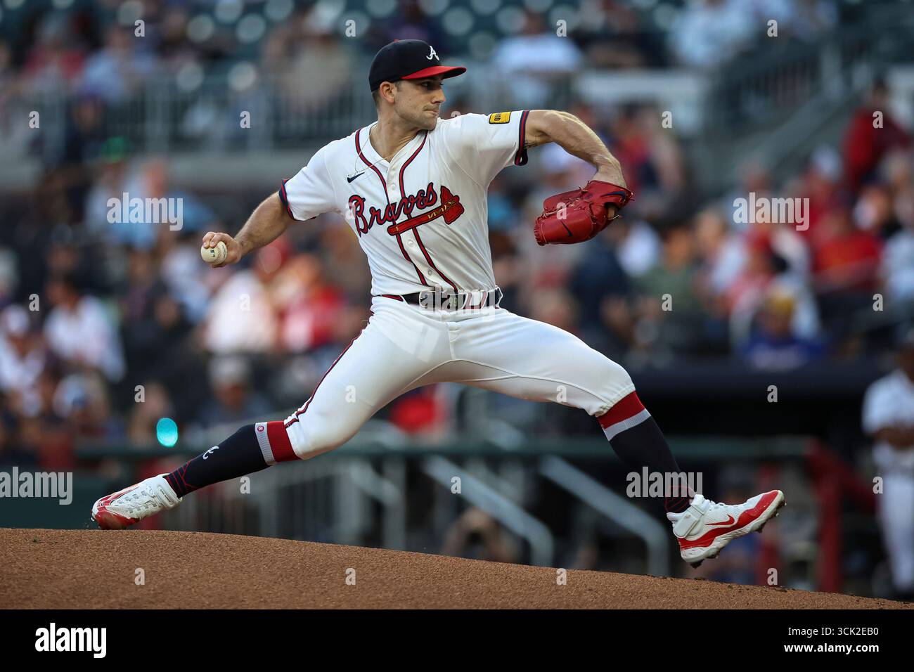 Atlanta Braves pitcher Spencer Strider delivers in the first inning of ...