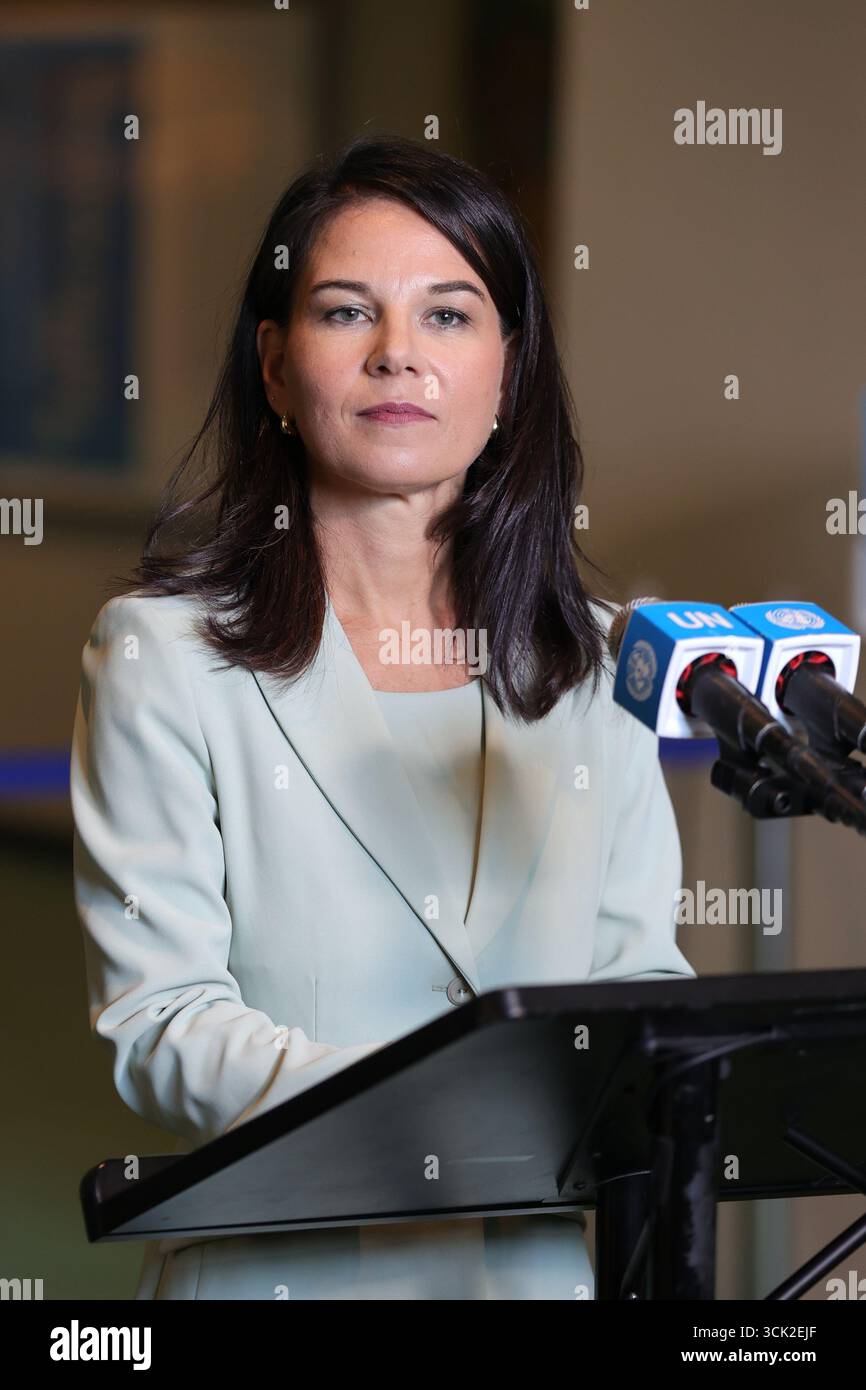 UNITED NATIONS, NEW YORK – SEPTEMBER 9, 2025: Annalena Baerbock ...