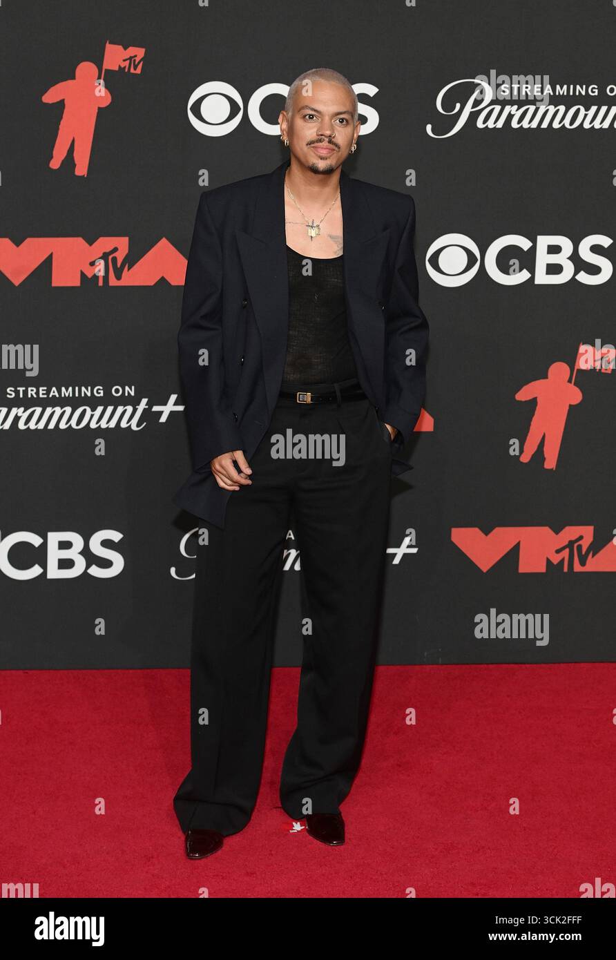 Evan Ross attends the 2025 MTV Video Music Awards at UBS Arena on ...