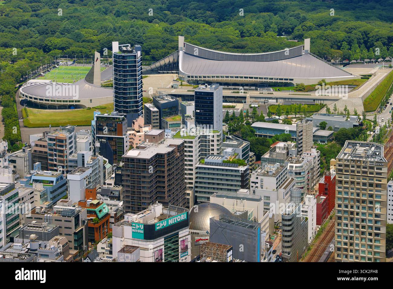 Yoyogi National Gymnasium and Yoyogi Park Athletics Stadium, Yoyogi ...