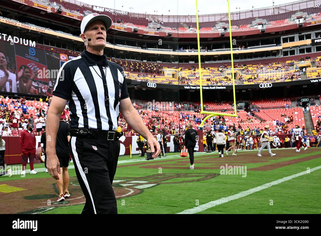NFL referee Clay Martin (19) before an NFL football game between the ...
