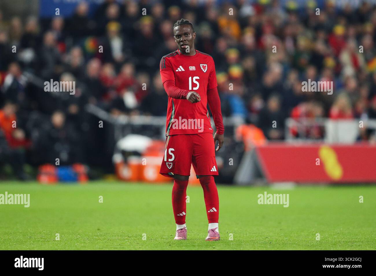 Swansea, Wales, 9th September 2025. Ronan Kpakio of Wales during the ...