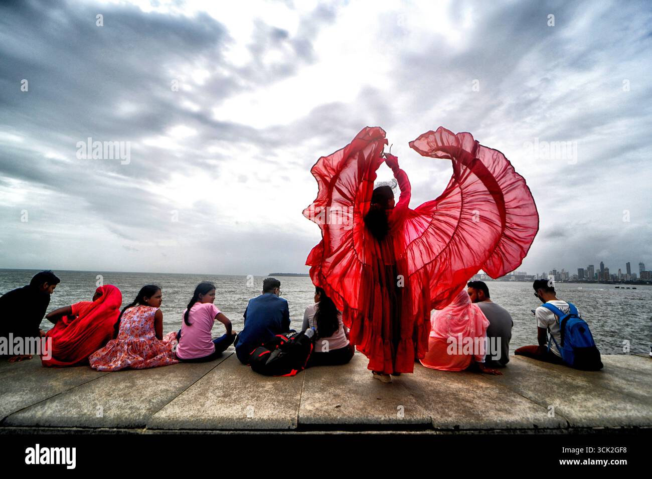 A model (Rohini) poses for a documentary fashion shoot at the famous ...