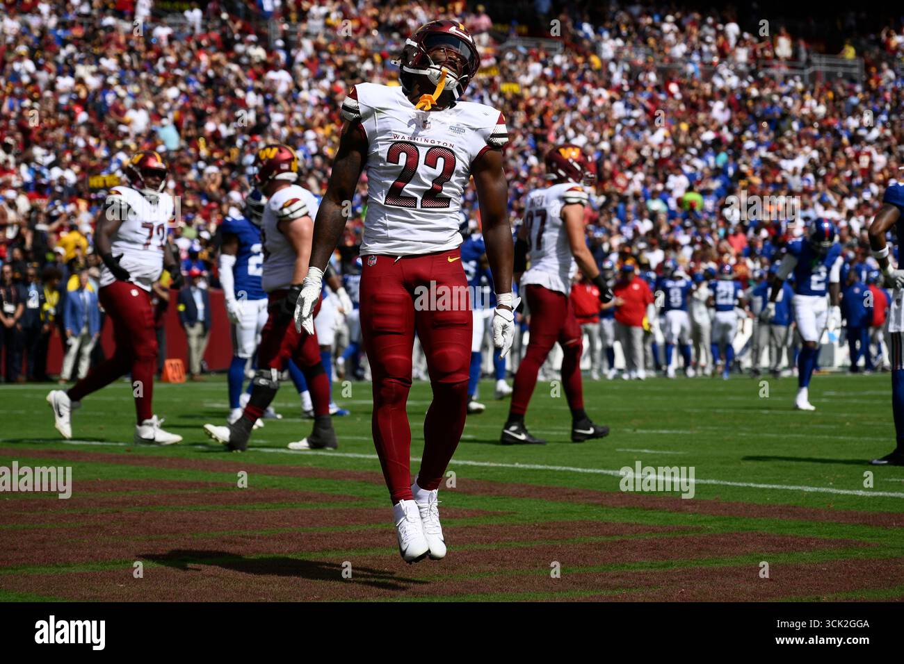 Washington Commanders running back Jacory Croskey-Merritt (22 ...