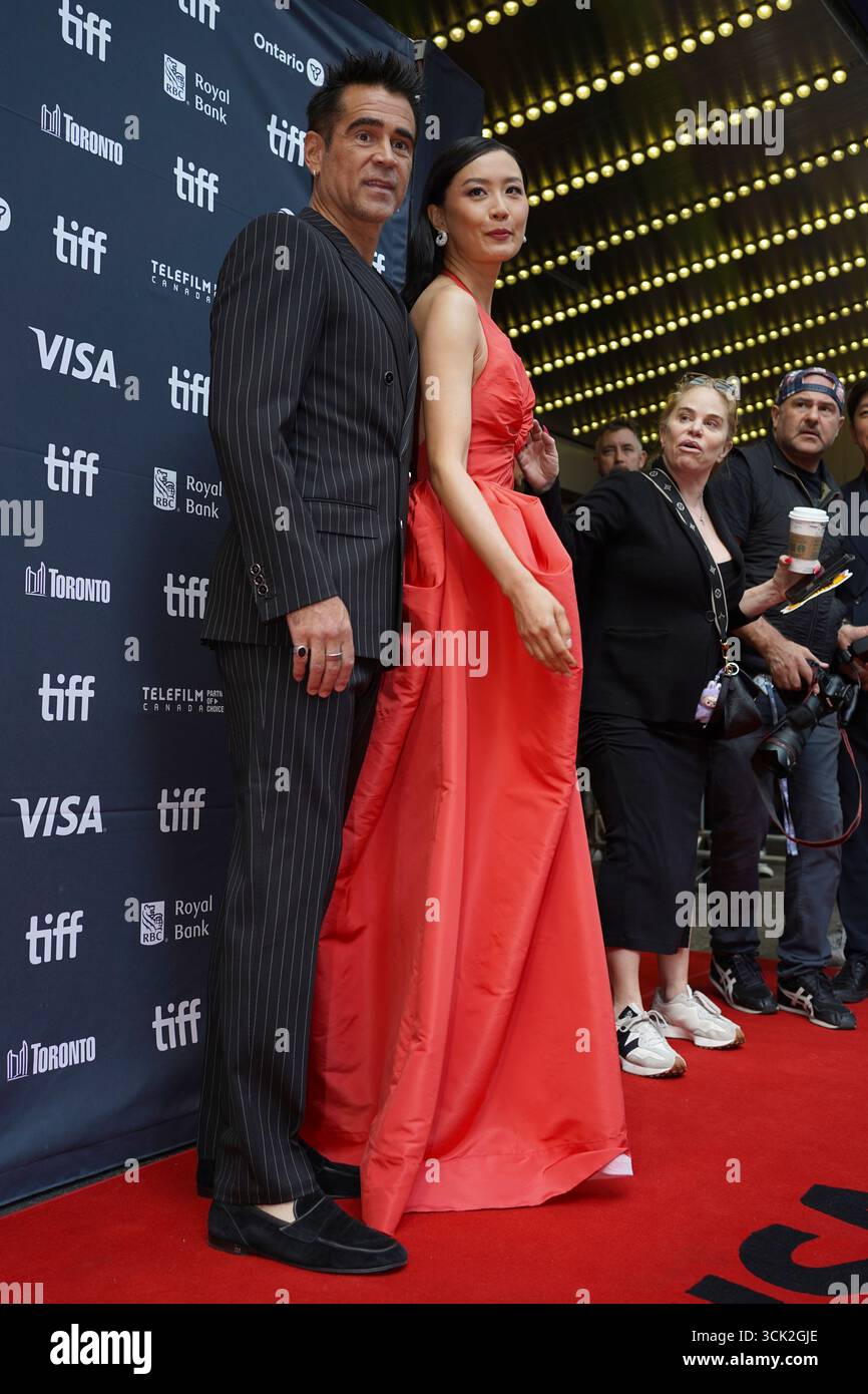 (L-R) Colin Farrell and Fala Chen attend the red carpet for the ‘Ballad of a Small Player ...