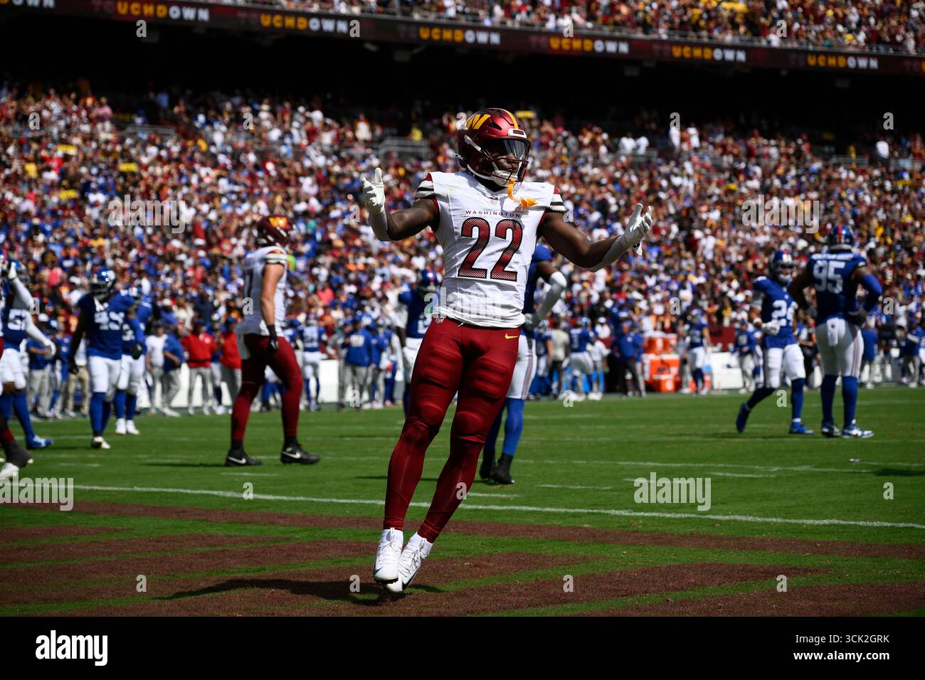 Washington Commanders running back Jacory Croskey-Merritt (22 ...