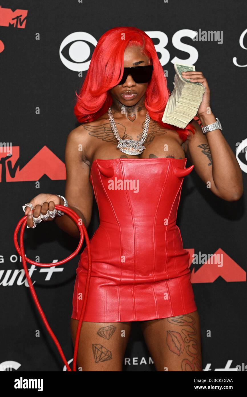 Sexyy Red attends the 2025 MTV Video Music Awards at UBS Arena on ...