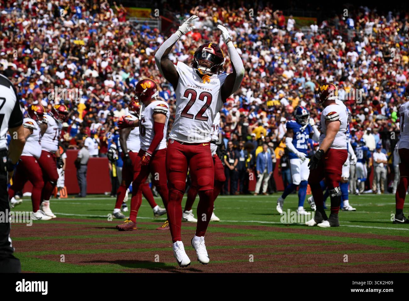 Washington Commanders running back Jacory Croskey-Merritt (22 ...