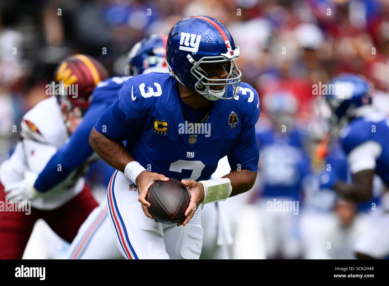 New York Giants quarterback Russell Wilson (3) in action during the ...