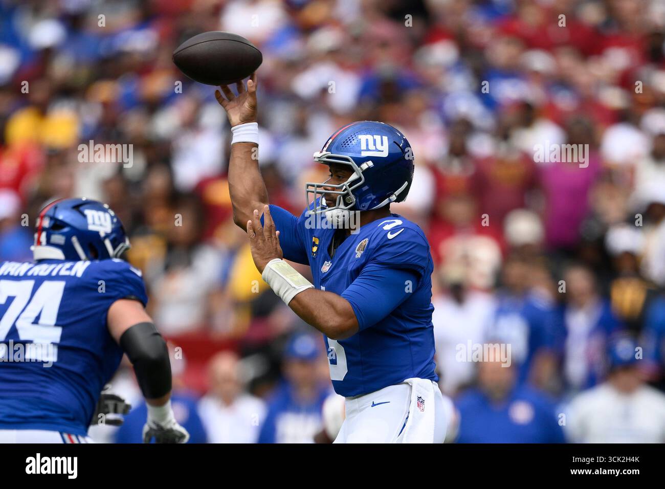 New York Giants quarterback Russell Wilson (3) in action during the ...