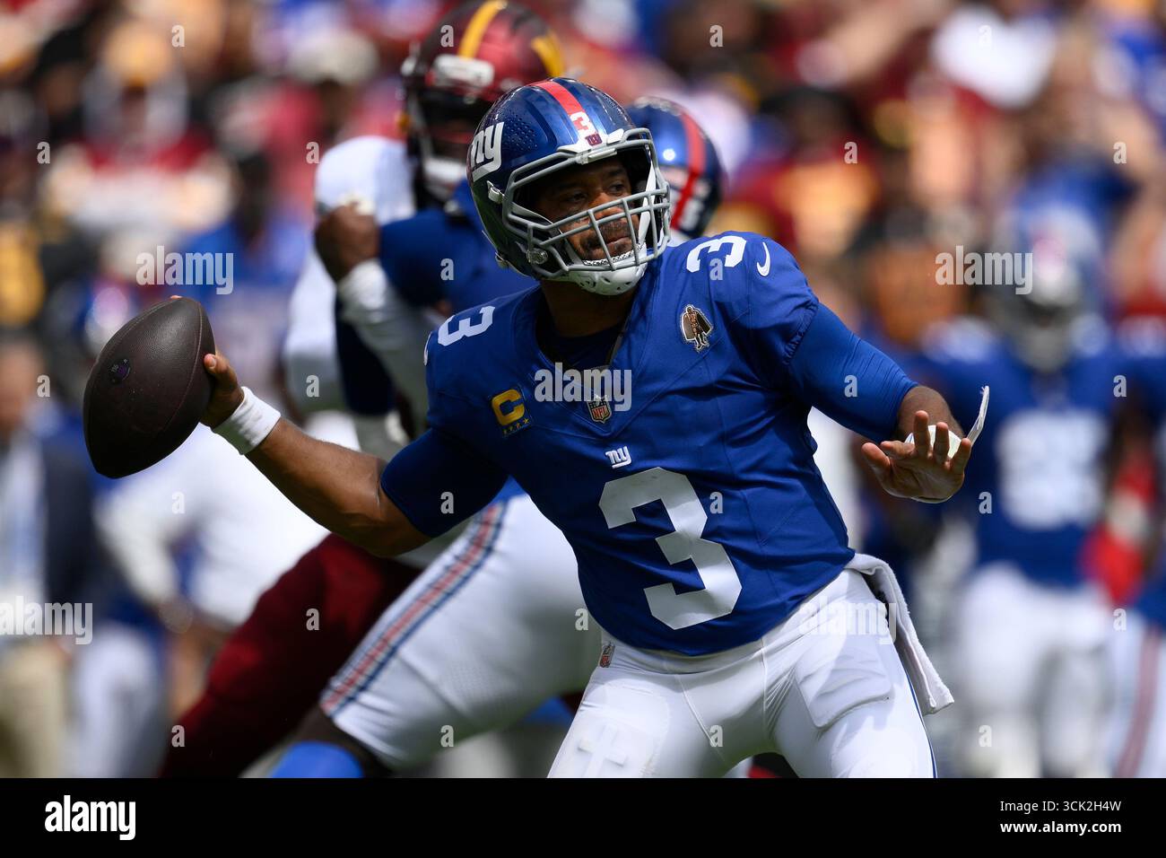 New York Giants quarterback Russell Wilson (3) in action during the ...