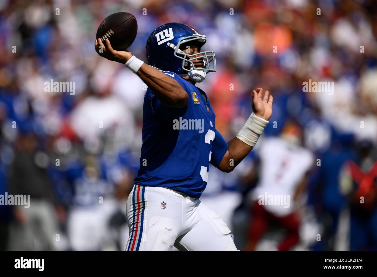 New York Giants quarterback Russell Wilson (3) in action during the ...