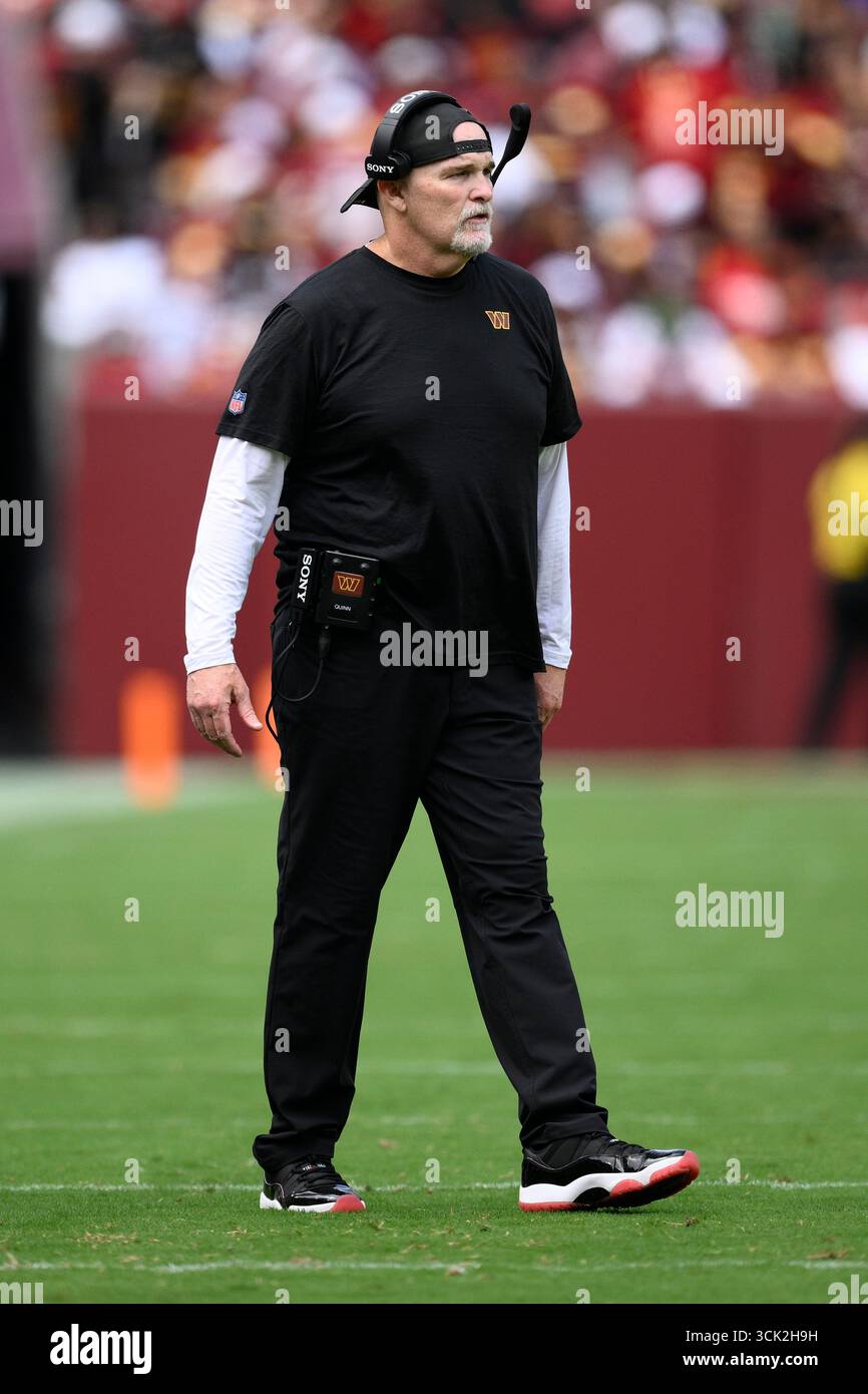 Washington Commanders head coach Dan Quinn in action during the first ...