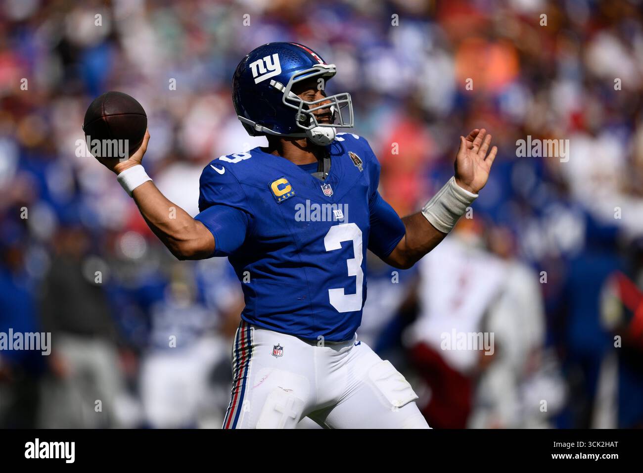 New York Giants quarterback Russell Wilson (3) in action during the ...