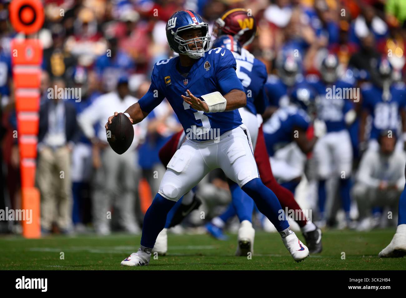 New York Giants quarterback Russell Wilson (3) in action during the ...