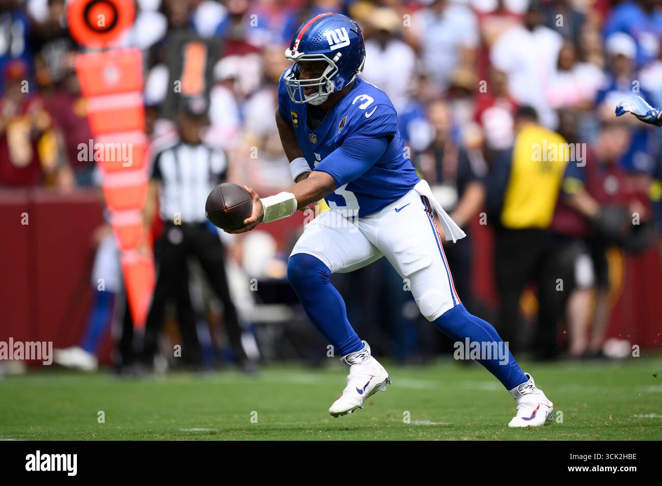 New York Giants quarterback Russell Wilson (3) in action during the ...