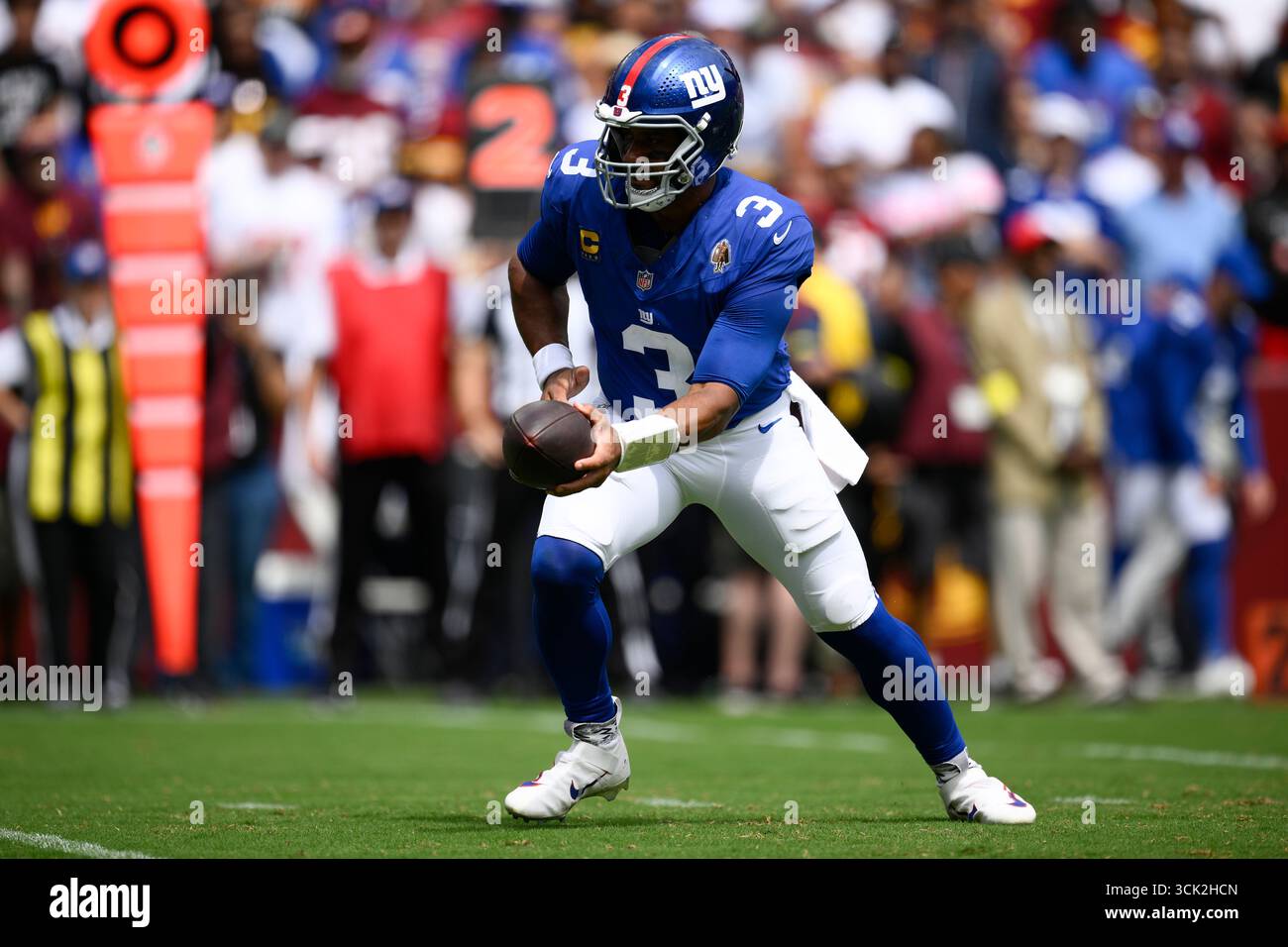 New York Giants quarterback Russell Wilson (3) in action during the ...