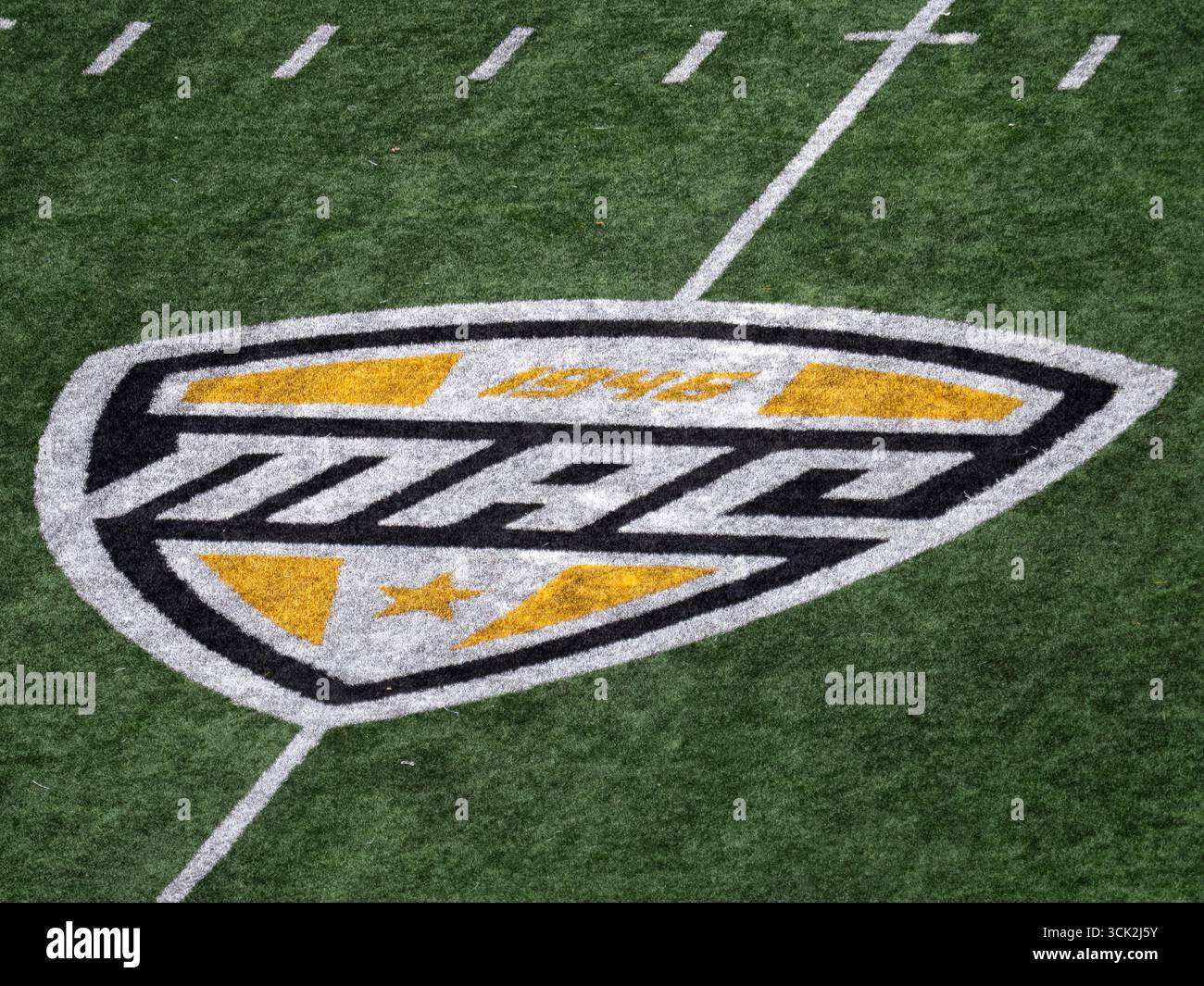 KALAMAZOO, MI - SEPTEMBER 06: The MAC conference logo is pictured on ...