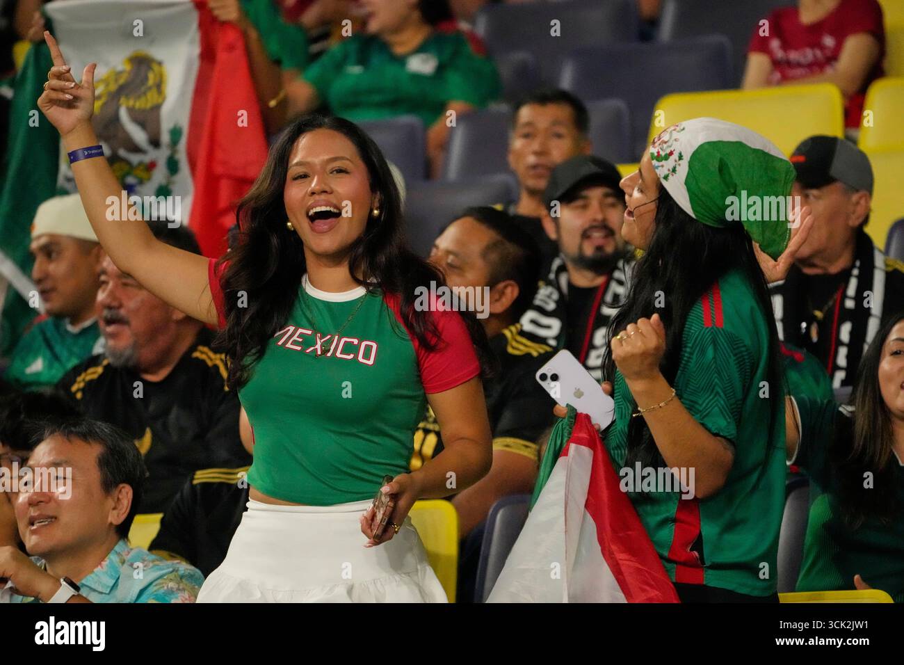 Mexico fans cheer before of an international friendly soccer match ...