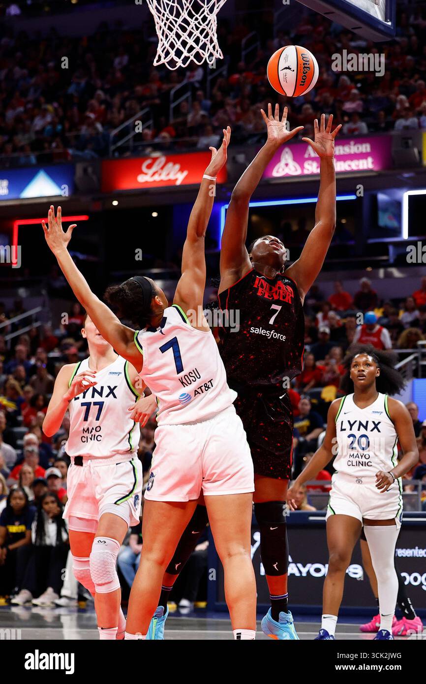 INDIANAPOLIS, IN - SEPTEMBER 09: Indiana Fever forward Aliyah Boston (7 ...