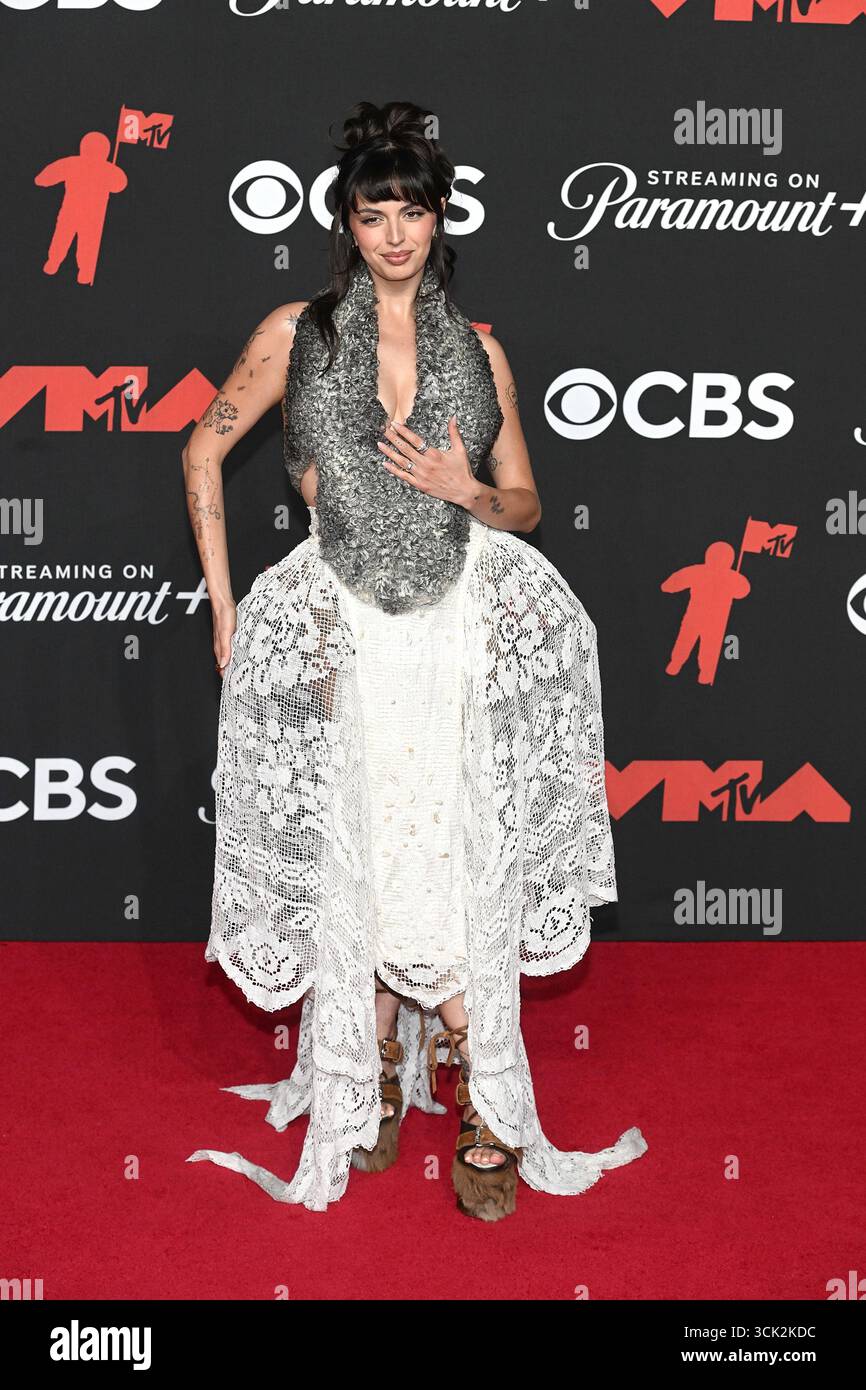 Rebecca Black attends the 2025 MTV Video Music Awards at UBS Arena on ...