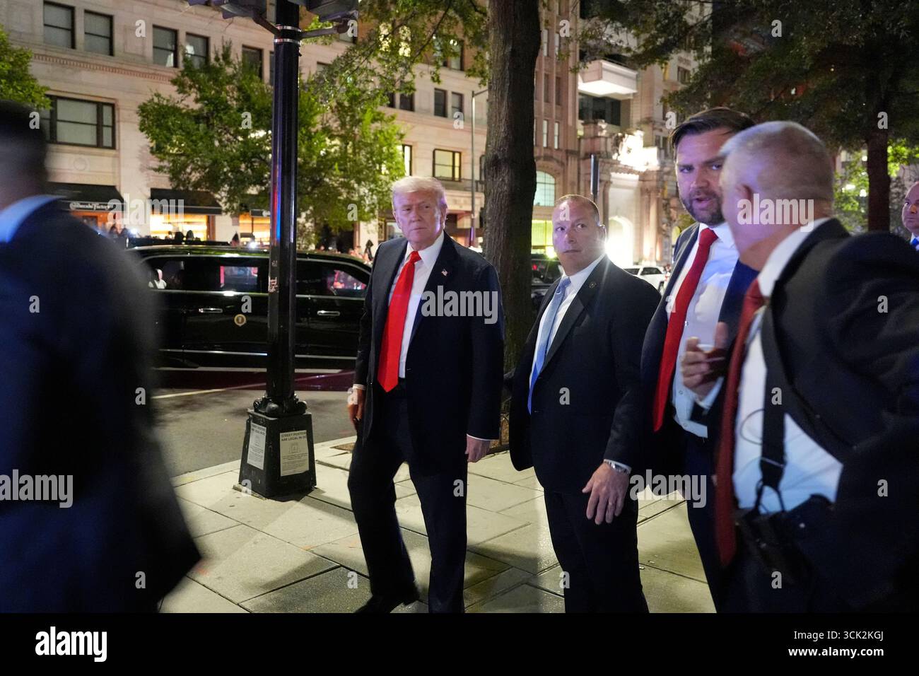 President Donald Trump and Vice President JD Vance depart after having ...