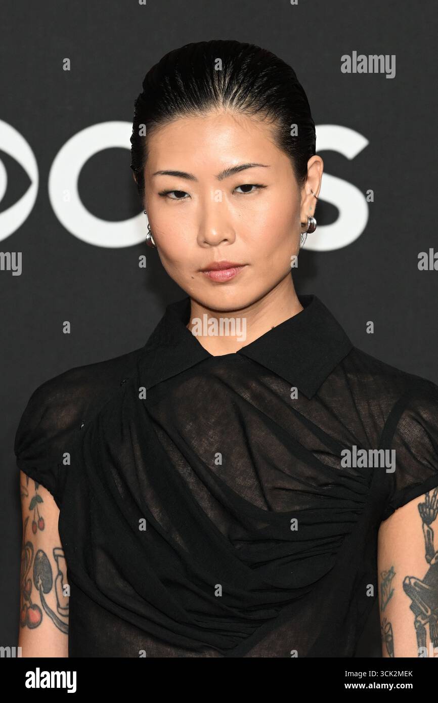 May Hong attends the 2025 MTV Video Music Awards at UBS Arena on ...