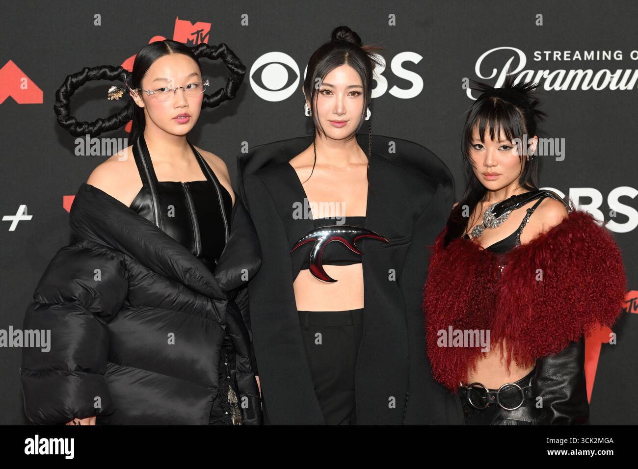Audrey Nuna, EJAE and Rei Ami of HUNTR/X attend the 2025 MTV Video ...