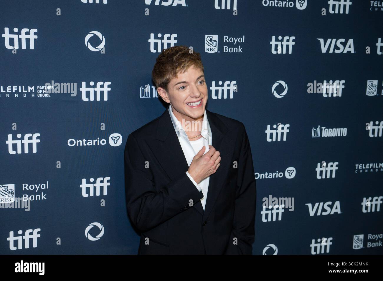 Mae Martin arrives on the red carpet for "Wayward" at the Toronto ...