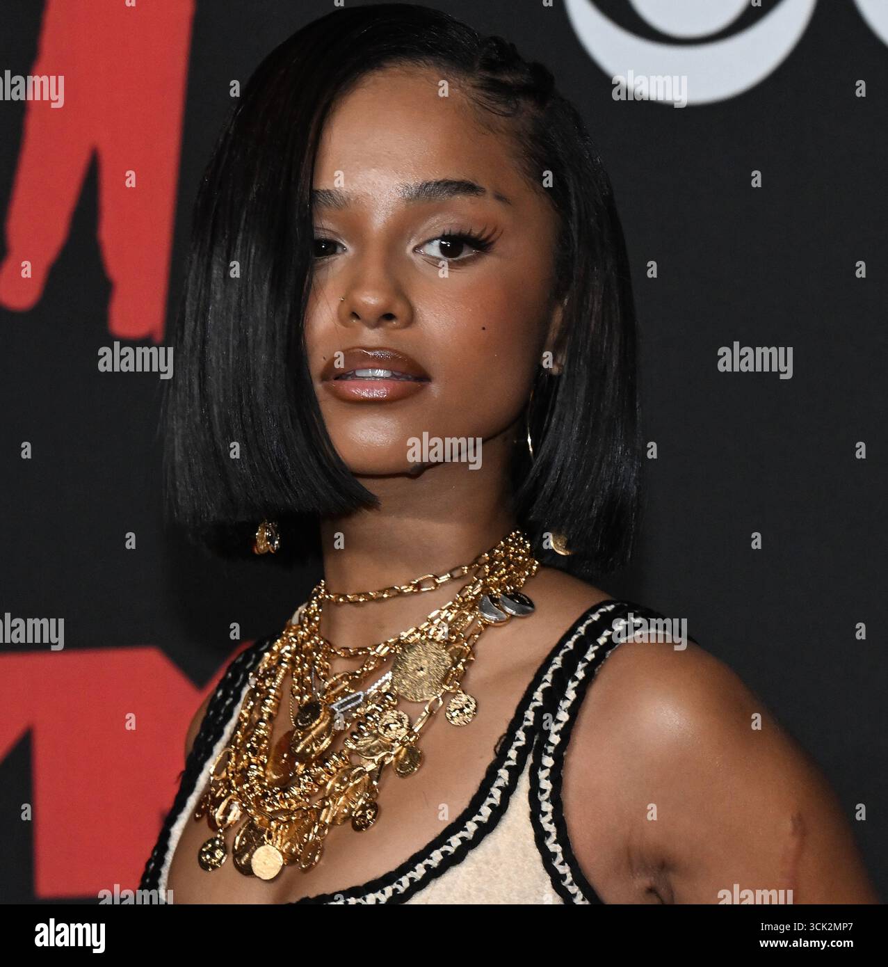 TYLA attends the 2025 MTV Video Music Awards at UBS Arena on September ...