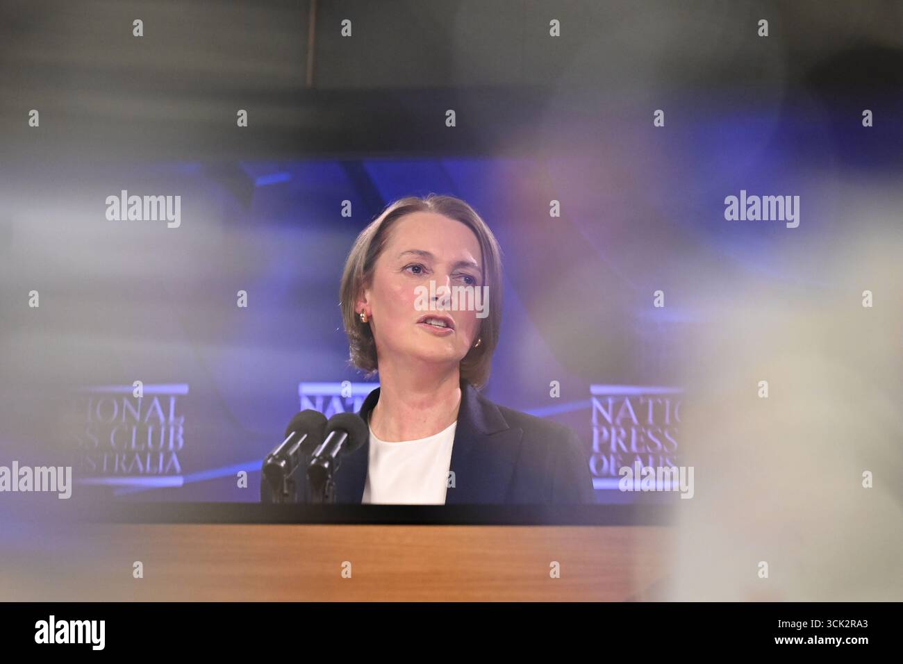 CEO and Managing Director of Telstra Vicki Brady addresses the National ...