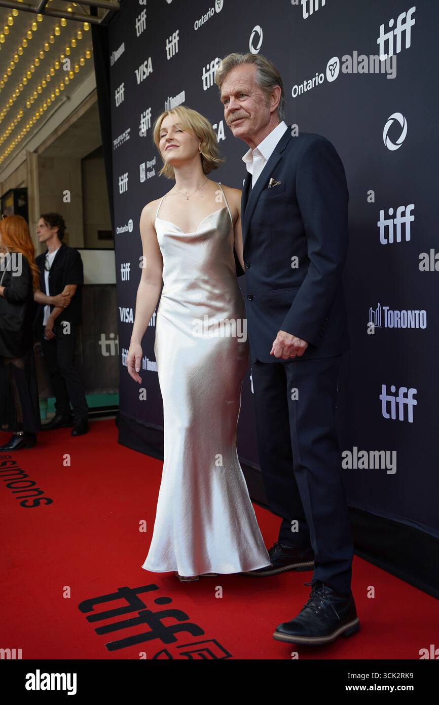 (L-R) Sofia Grace Macy and William H. Macy attend the red carpet for the ‘Train Dreams’ premiere ...