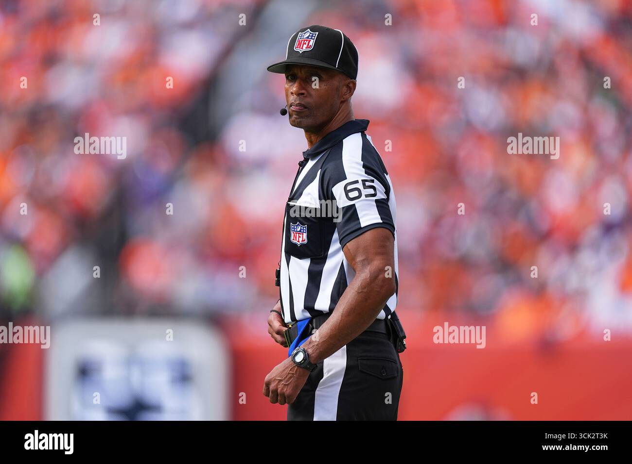 Line judge Walt Coleman IV (65) in the second half of an NFL football ...