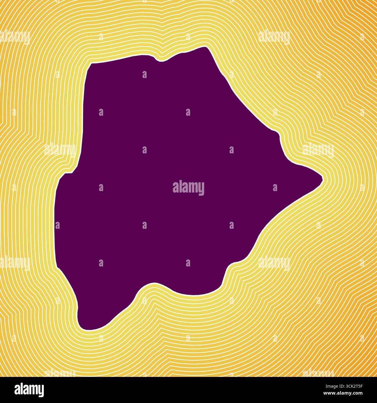 Botswana map icon. Country shape on radiant striped gradient background ...