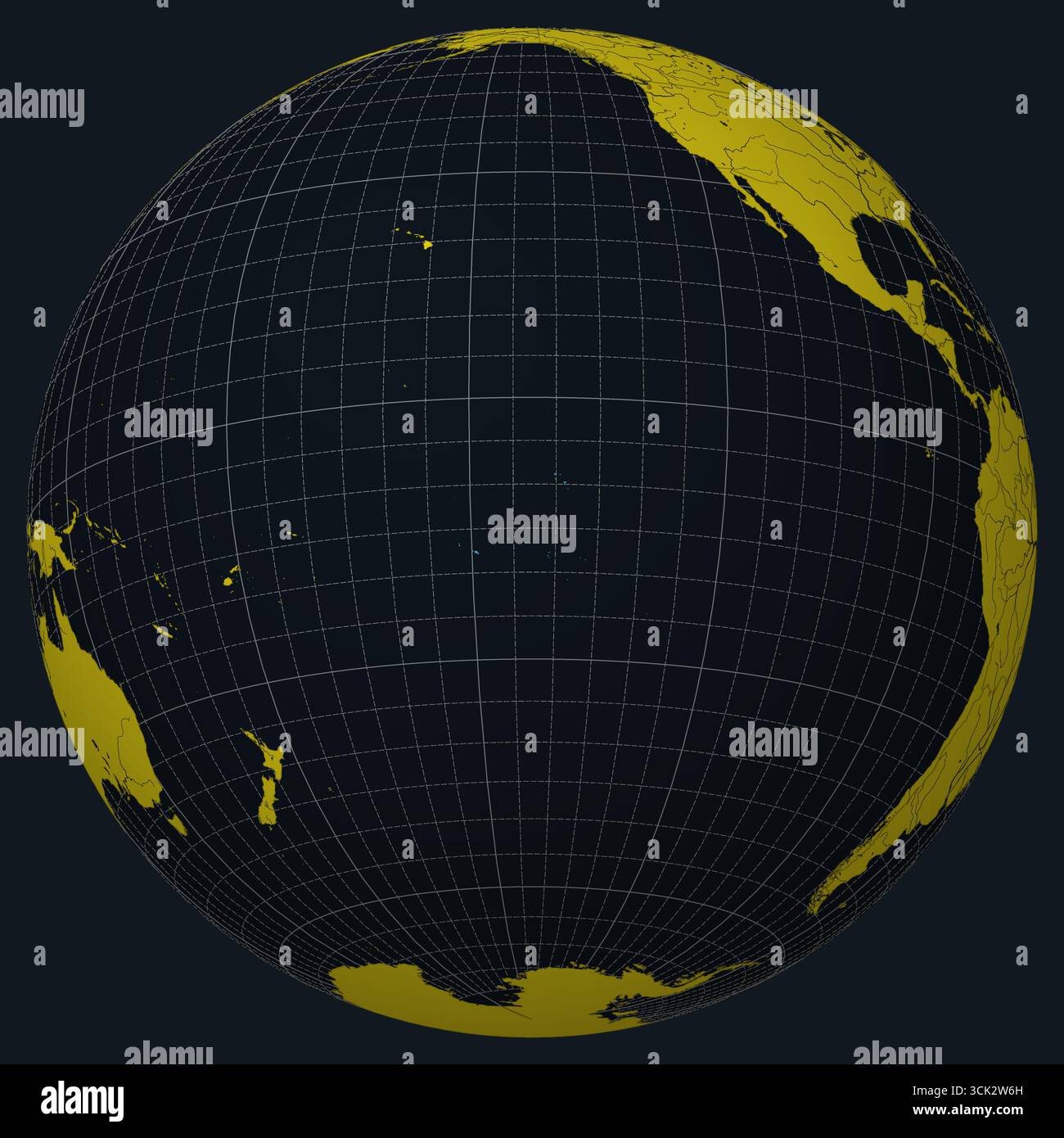 French Polynesia on Globe. Country view on the world map in Charcoal ...