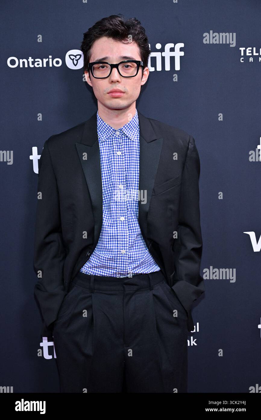 Aidan Laprete attending the screening of the movie Swiped ahead of ...