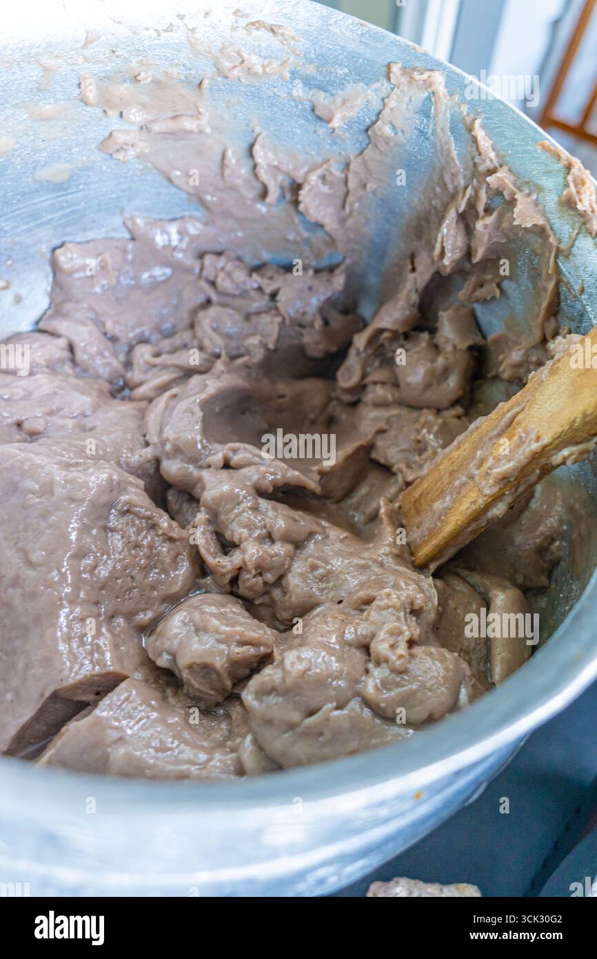 A pot of Nigerian Amala made from Yam Flour Stock Photo - Alamy