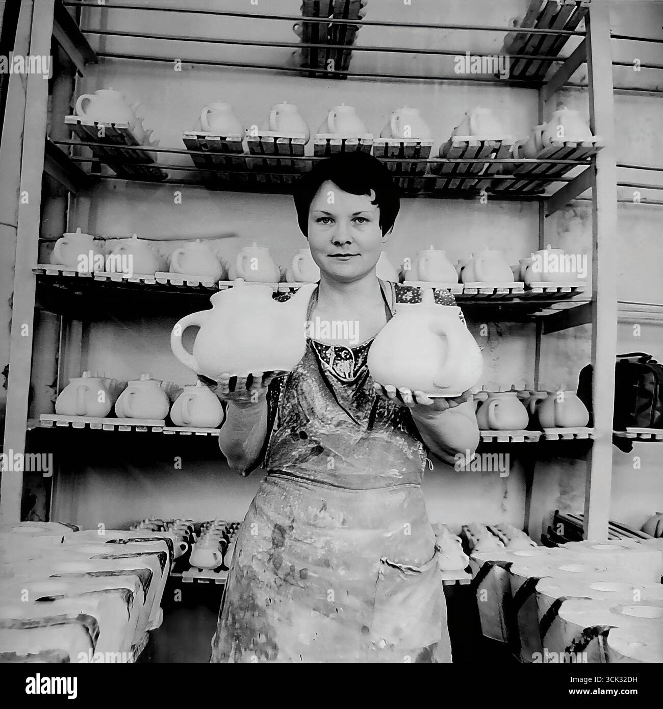 A proud female worker of the Sloviansk Ceramic Combine (Ukrainian SSR ...
