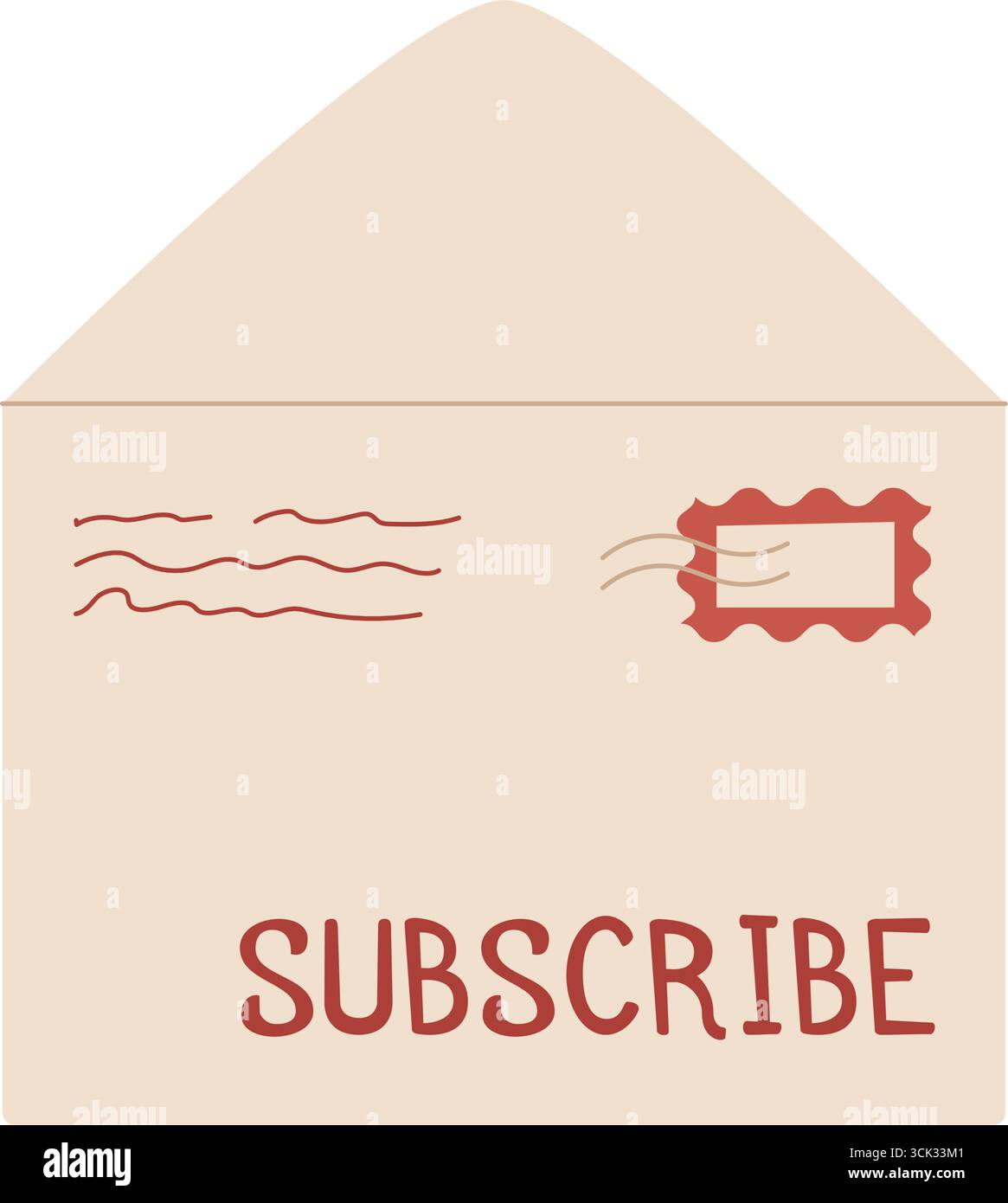 Envelope With Flat Subscribe Message Stock Vector Image & Art - Alamy